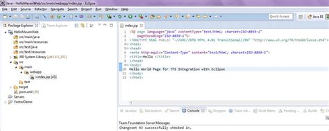 How To Use Microsoft TFS For JAVA Projects With Eclipse In DevOps
