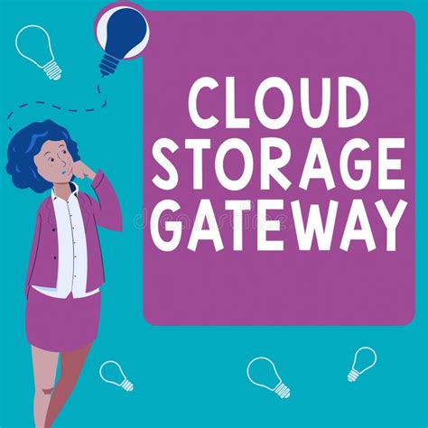 Writing Displaying Text Cloud Storage Gateway Word Written On Server