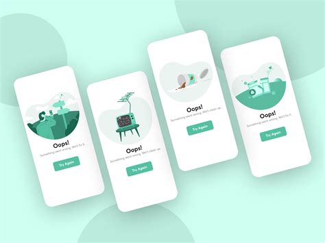 Error Screen Illustrations Nearcast Mobile App By Mohamed Salman