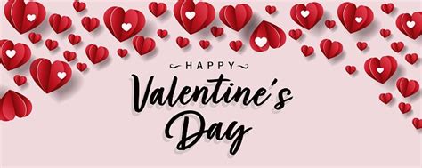 Valentines Day Concept Background Vector Illustration 3d Red And White