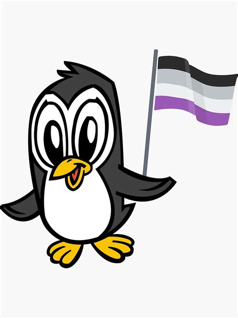 Ace Pride Month Asexual Flag Penguin Lgbt Sticker For Sale By