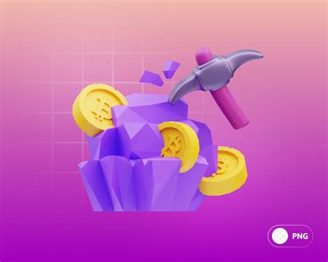 Premium PSD Mining Bitcoin Cryptocurrency 3d Illustration