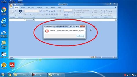 Fix There Is A Problem Sending The Command To The Program Excel Youtube