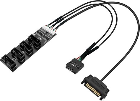 Hoxibsl Internal Usb 20 Hub Header Splitter With Sata