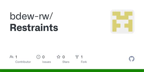 GitHub Bdew Rw Restraints