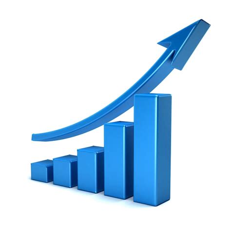 Premium Photo 3d Business Growth Bar Graph Curve