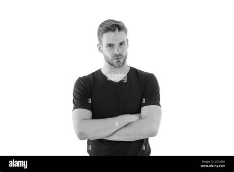 True Confidence Guy Handsome Unshaven Face Mustache Beard And Hair