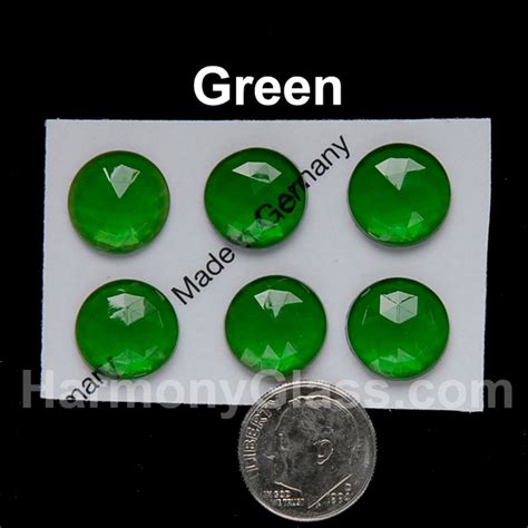 Set Of 6 13mm Round Faceted Stained Glass Jewels 7 Color Etsy