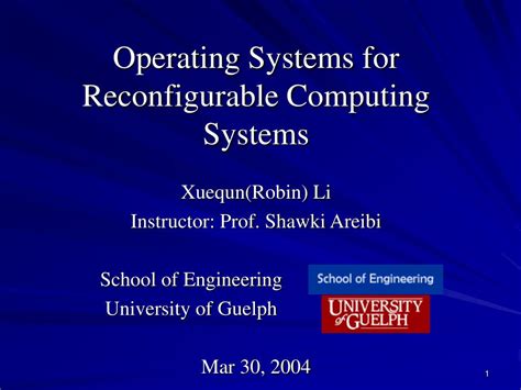 Ppt Operating Systems For Reconfigurable Computing Systems Powerpoint Presentation Id6317937