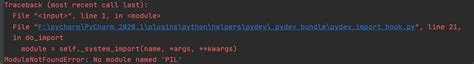 Pycharm Modulenotfounderror No Module Named Pil C
