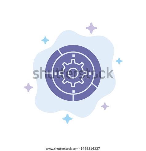Gear Settings Setup Engine Process Blue Stock Vector Royalty Free
