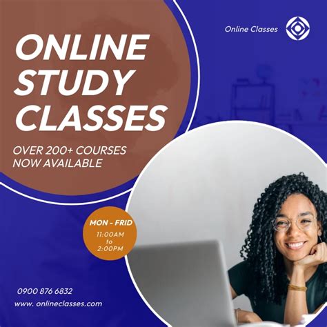 online classes flyer template postermywall