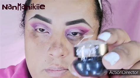 Maquillaje Rosa Con Medio Cut Crease Blanco Make Up Cut Crease Punk