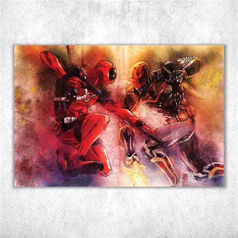 Deadpool Vs Deathstroke Drawing