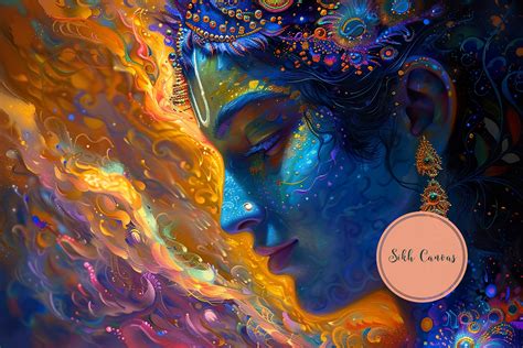 Hindu Digital Art Lord Krishna Showcasing Vishwarupa Mahabharat Arjun