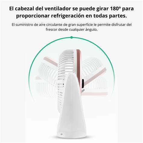 Ripley Ventilador De Escritorio Con Luz Led Cafini Recargable Usb Cn
