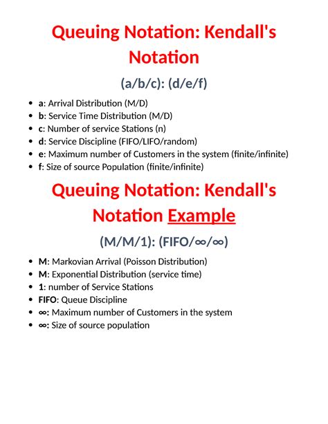 Queuing Notation Xxxxxxxxxxxxxxxxxxx Queuing Notation Kendall S