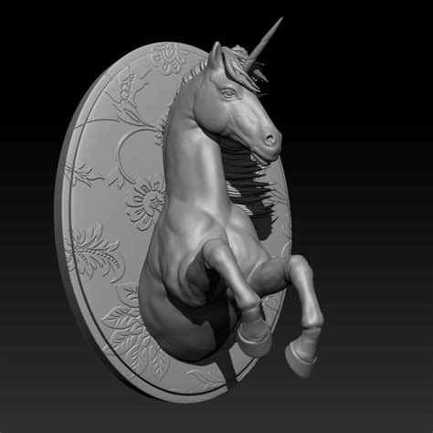 Файл Obj НАСТЕННОЕ КРЕПЛЕНИЕ С ЕДИНОРОГОМ 🐉・3d печатная модель для