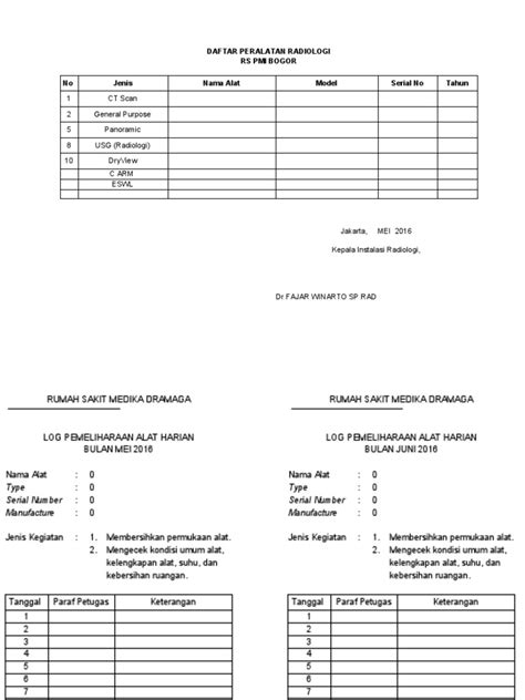 Daftar Alkes Radiologi Pdf