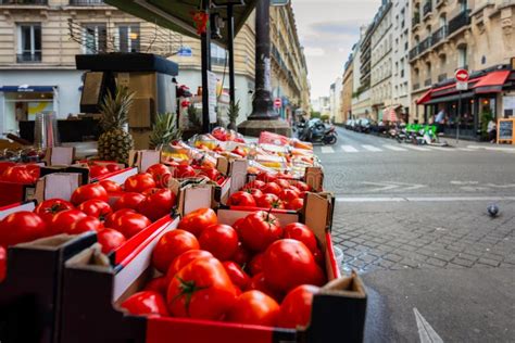 Tomatoes On Display At A Street Market In Paris France Stock Image
