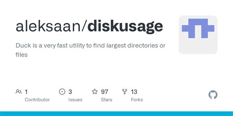 GitHub Aleksaan Diskusage Duck Is A Very Fast Utility To Find