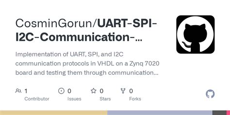 Github Cosmingorunuart Spi I2c Communication Protocols Vhdl Zynq7020 Implementation Of Uart