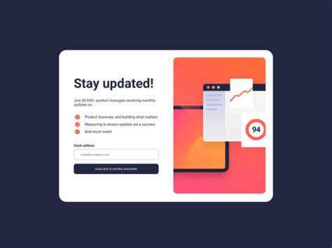 Frontend Mentor Newsletter Subscribe Coding Challenge Solution