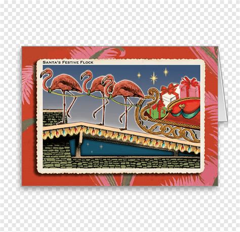 การ์ดอวยพรและการ์ดอวยพรการ์ดคริสต์มาสคำอวยพรวันหยุดกวางเรนเดียร์ฟลามิงโก คริสต์มาส การ์ดวัน