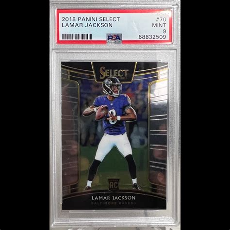 Lamar Jackson 2018 Panini Select Psa 9 Mint Rookie Card Rc Mvp On Ebay