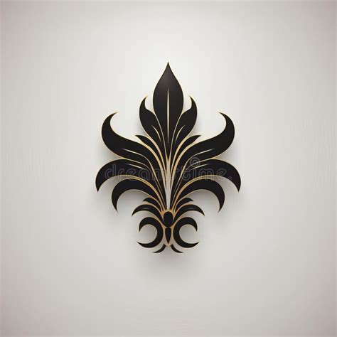 Luxury Black Decorative Element Logo On White Background Stock