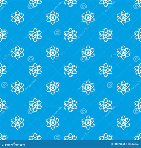 Atom Pattern Vector Seamless Blue Stock Vector Illustration Of