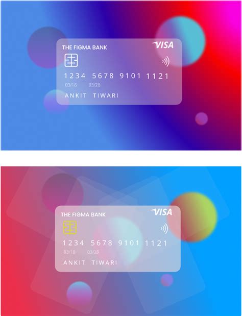 Credit Card Design Glassmorphism Figma