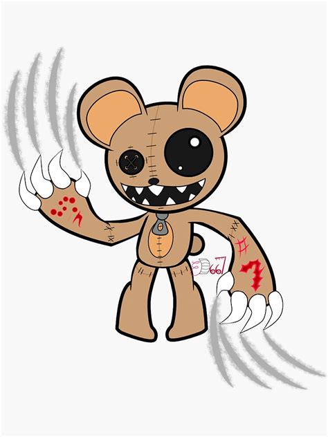Chibi Cuddles Beary Sticker For Sale By Ethandevil667 Redbubble