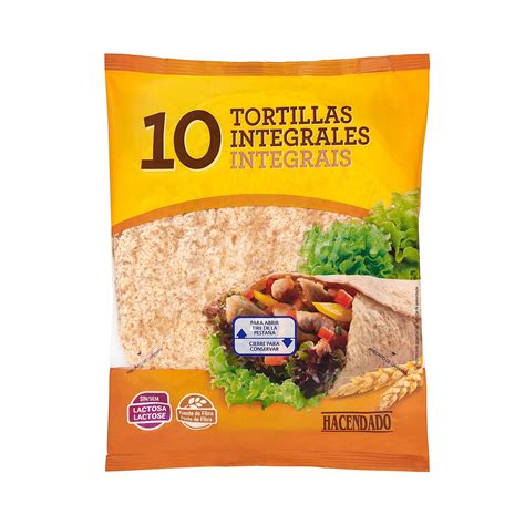 Hacendado Tortillas Mejicanas Trigo Integrales Para Hacer Burritos