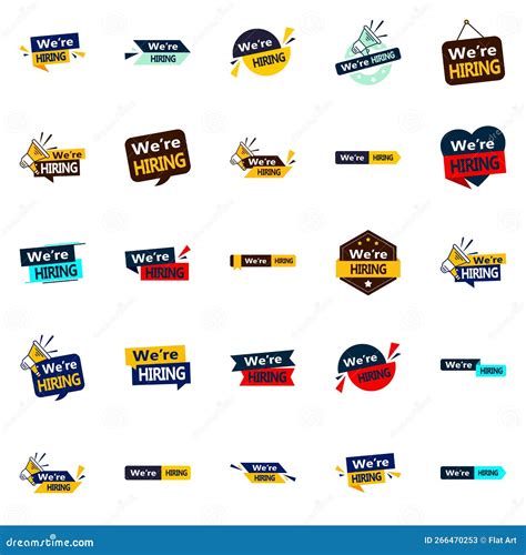 Eye Catching We Re Hiring Vector Graphics For Recruitment Ads Stock Vector Illustration Of