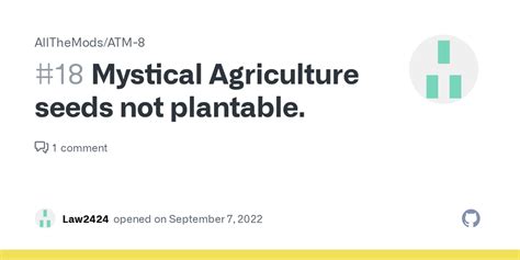 Mystical Agriculture Seeds Not Plantable Issue 18 AllTheMods ATM