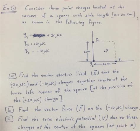 Solved Ex Consider Three Point Charges Located At The