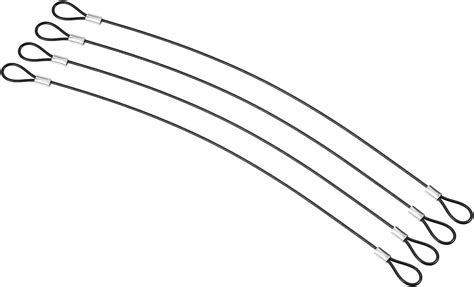 PATIKIL 12 Inch Safety Cable Lock 4 Pack Stainless Steel 2mm Dia