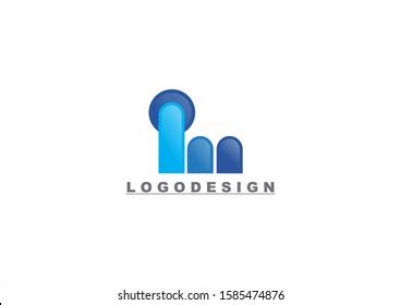 Creative Blue Touch Symbol Logo Desin Stock Vector Royalty Free