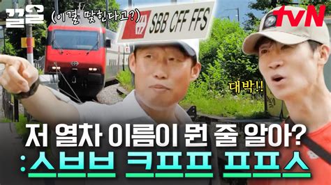 알아두면 쓸 데 있는 유해진 잡학 사전📚ㅋㅋ 순식간에 지나가는 스위스 열차의 이름을 알아챘다 텐트밖은유럽