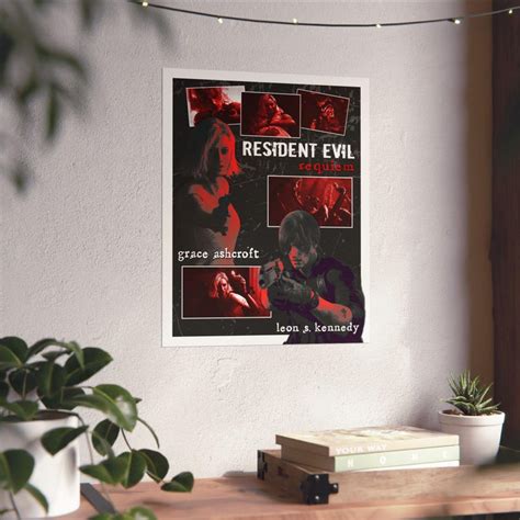 Resident Evil Requiem Matte Poster Print Leon S Kennedy And Grace