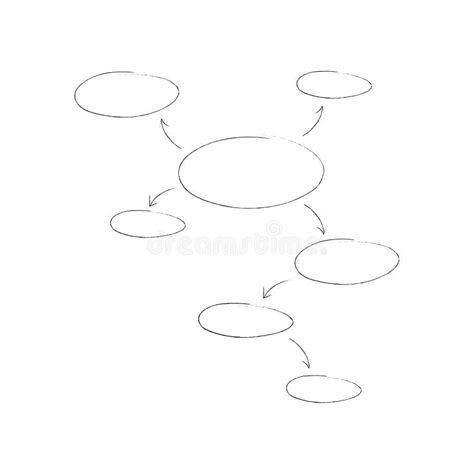 Graphic Diagram Organizational Chart Hand Drawn Of Mind Map Or Flow Chart With Space For Your