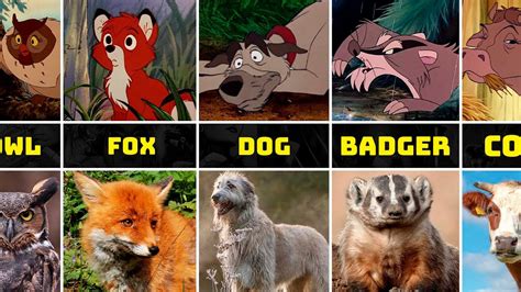 The Fox And The Hound Characters In Real Life Youtube