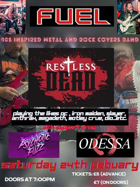 Friday 26th April The Restless Dead Guests Fuel Rock Club Cardiff