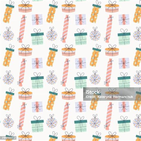 선물 상자 완벽 한 패턴 새해 생일 크리스마스 선물 완벽 한 패턴 직물 포장 직물 벽지 의류에 대한 손으로 그린 질감 겨울에 대한 스톡 벡터 아트 및 기타 이미지 Istock