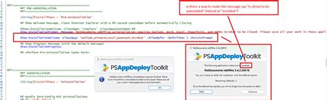 Make Show InstallationWelcome Say Uninstalled Instead Of Installed