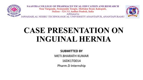 Case Presentation On Inguinal Hernia Pptx