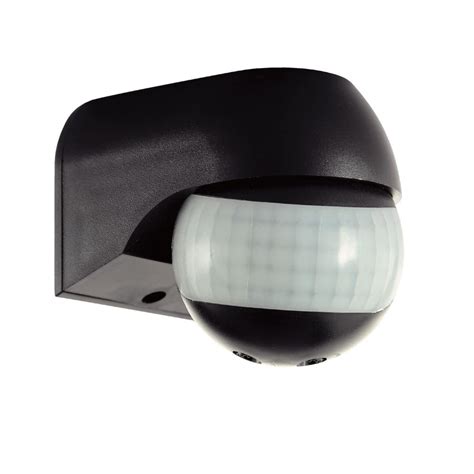 Saxby Lighting Adjustable Wall Mounted Ip Pir Motion Sensor In Black Light Bulbs And
