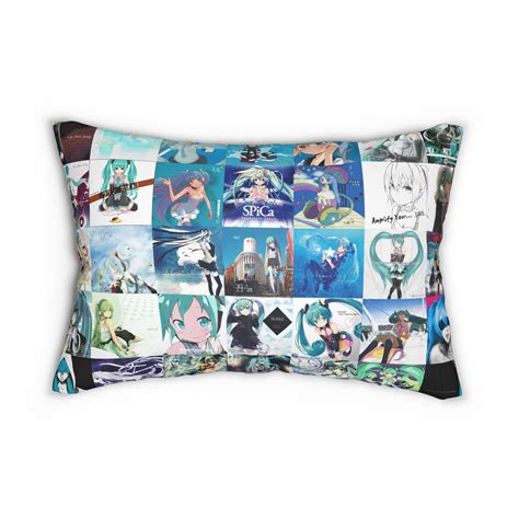 Hatsune Miku Album Cover Collage Polyester Lumbar Pillow Etsy