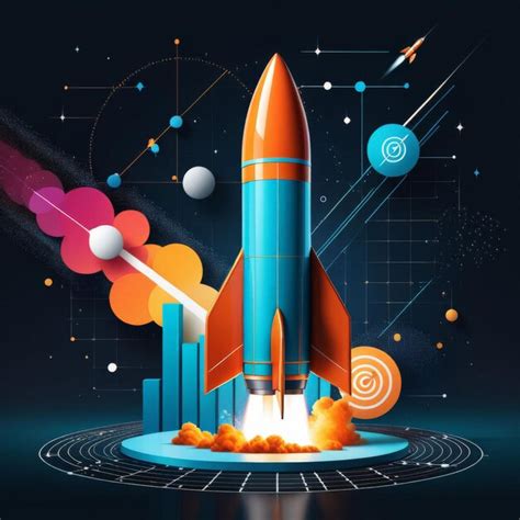 Premium Vector Rocket Launch Concept Startup Rocket Launch On The